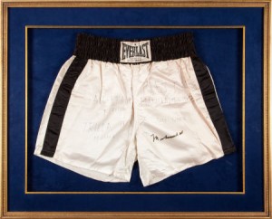 Muhammad Ali Fight Worn Trunks from the Thrilla in Manila - World ...