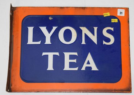 Lyons Tea Advertising Signs information and price guide
