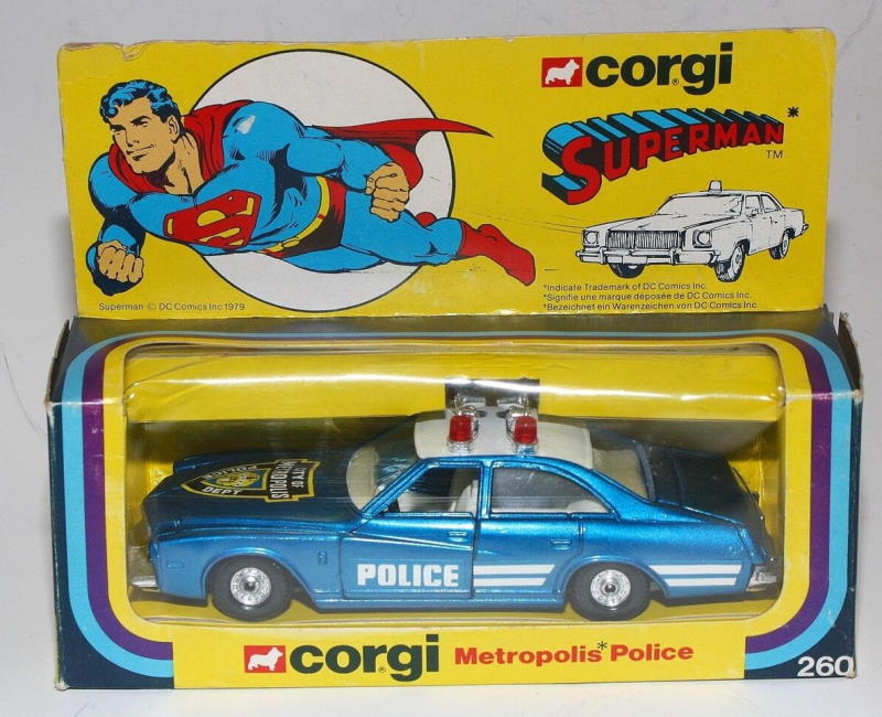Corgi Toys 260 Superman Metropolis Police Department Car information ...