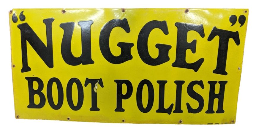 Nugget Boot Polish Enamel Signs Price Guide - World Collectors Net