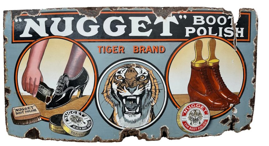 Nugget Boot Polish Enamel Signs Price Guide - World Collectors Net